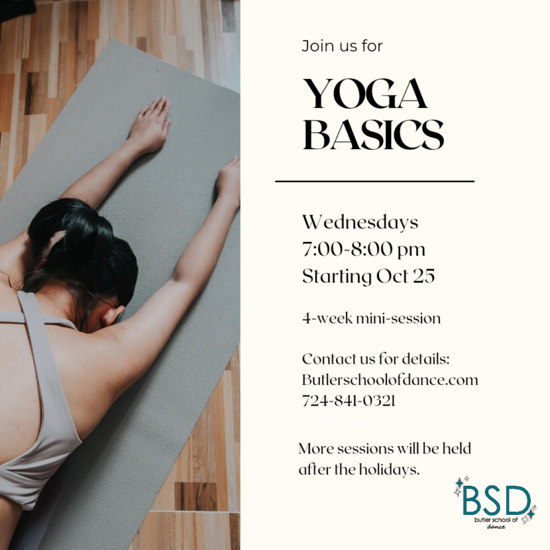 Yoga Basics - Butler School of Dance