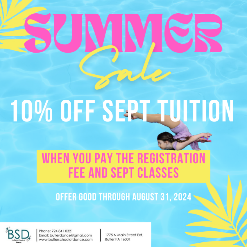 Summer Sale - Butler School of Dance